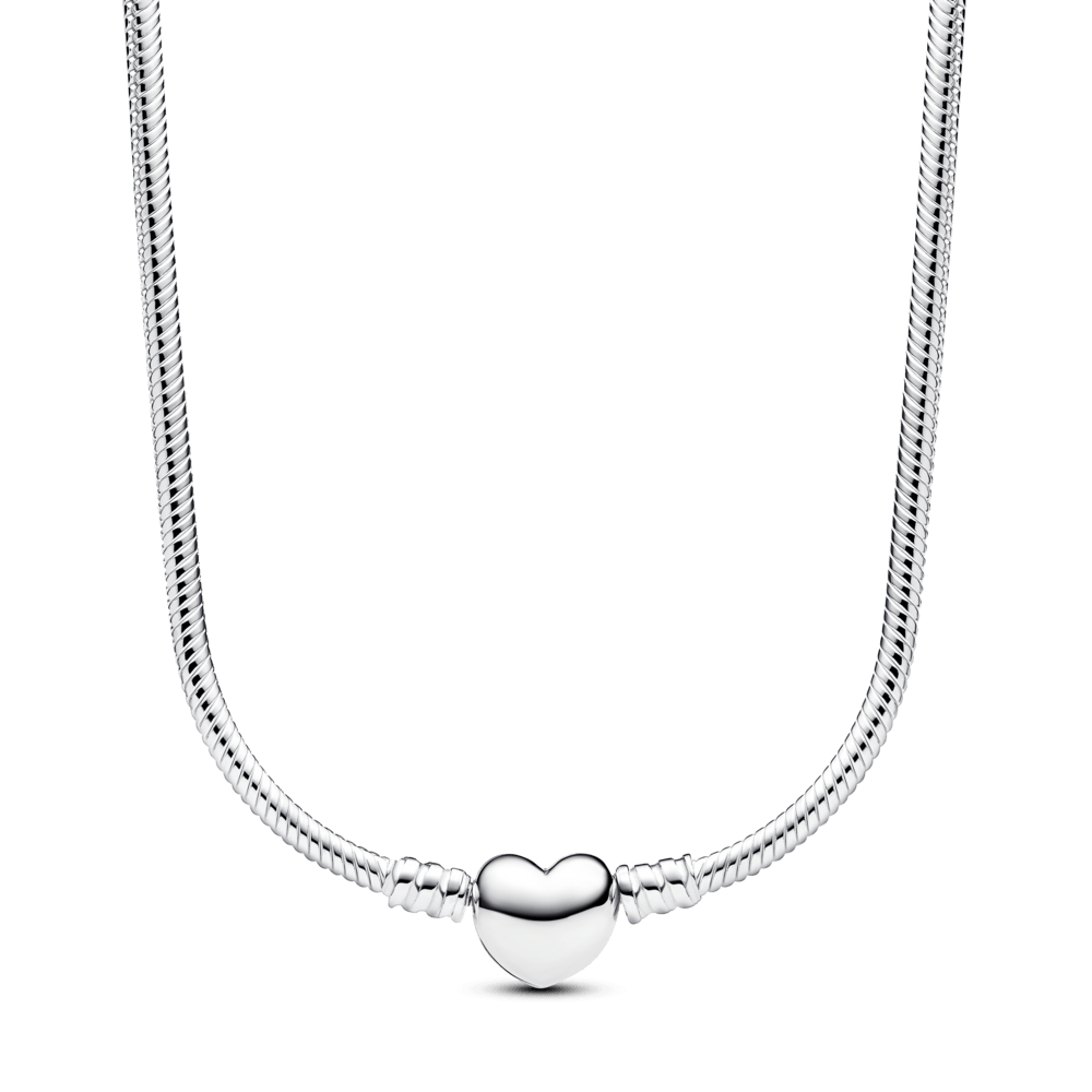 Collar Pandora Moments Cadena de Serpiente con Cierre de Corazón ...