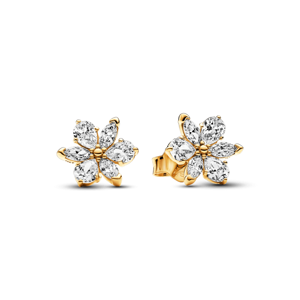 Aretes De Botón Herbario Brillante Pandora Colombia