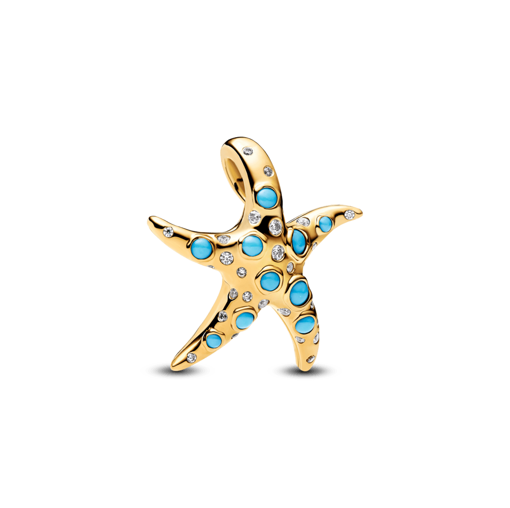 Charm Colgante Estrella de Mar Azul Brillante|Pandora - Pandora ...